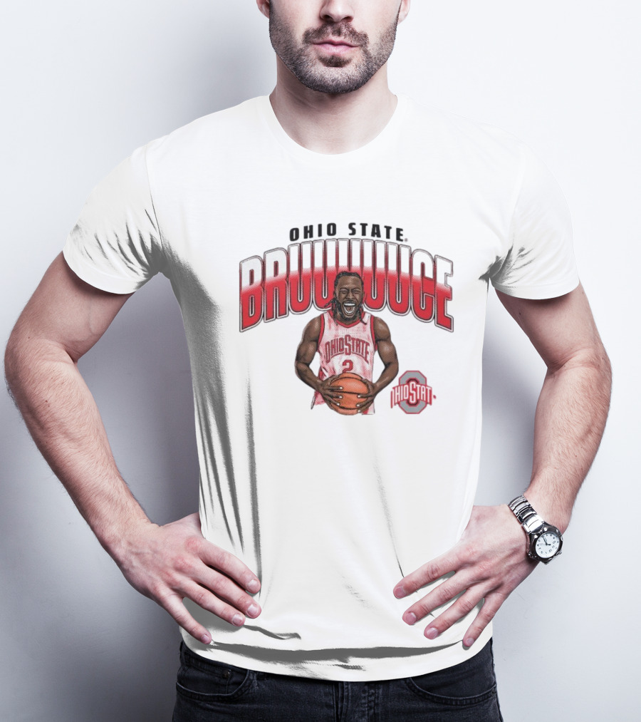 Ohio State Buckeyes Bruce Thornton BRUUUUCE With Basketball And Ohio State T-Shirt