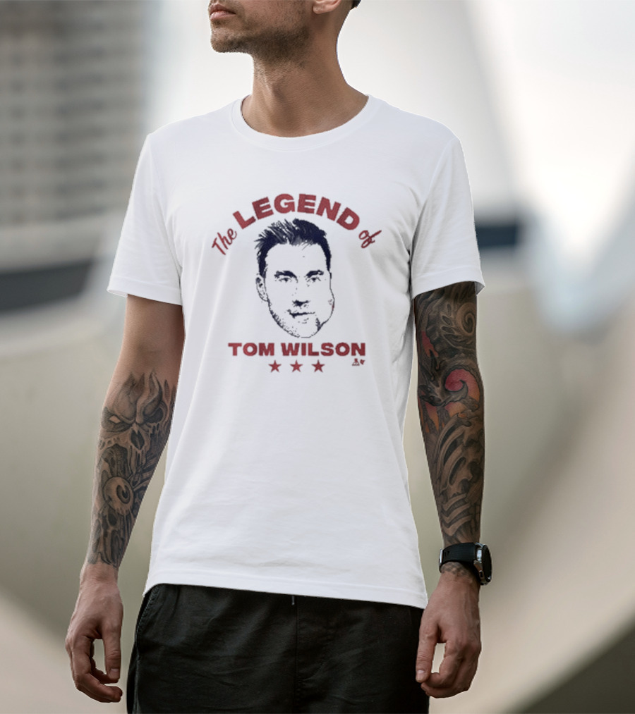 The Legend Of Tom Wilson With Stars And Illustrated T-Shirt