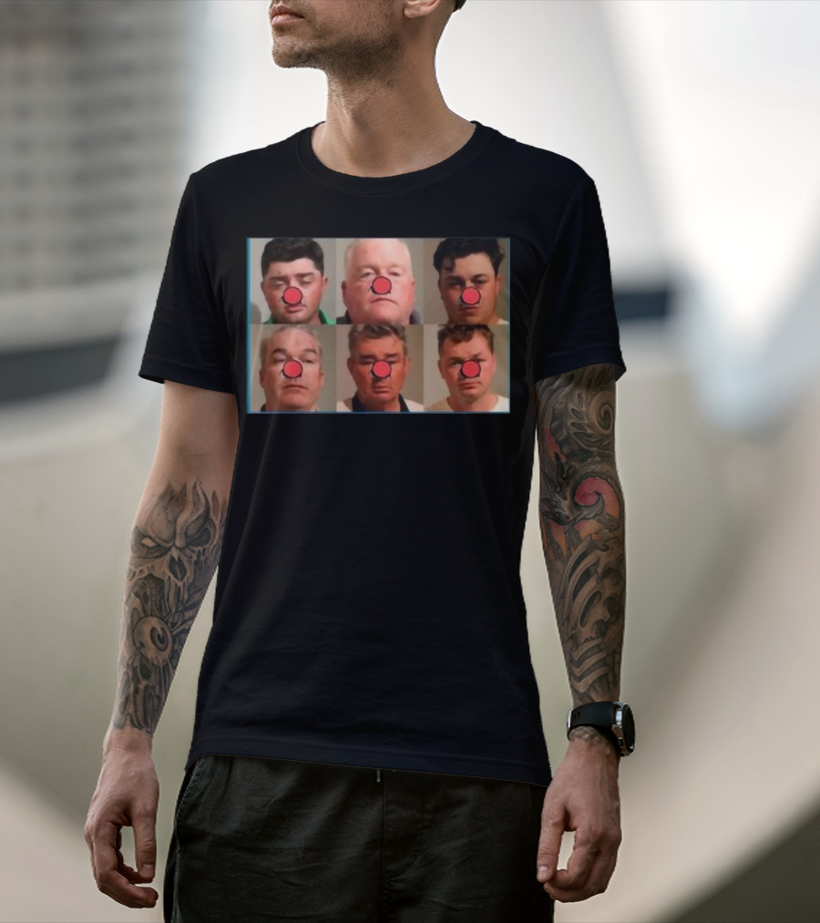 Bradley Jennings Mesker Daley Carroll And Carroll 1st 6 Man Clown Red Nose Faces T-Shirt