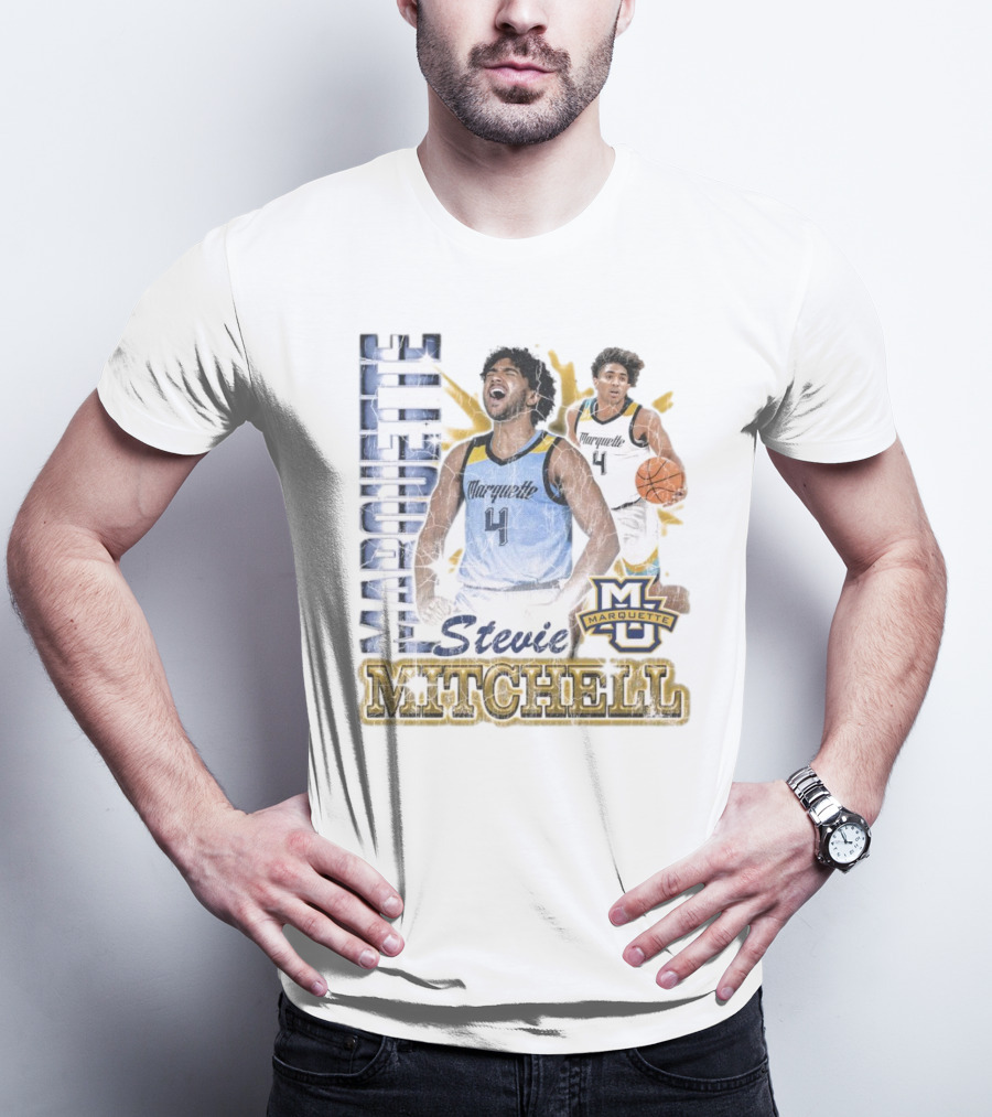 Marquette Golden Eagles Stevie Mitchell Basketball 90s T-Shirt