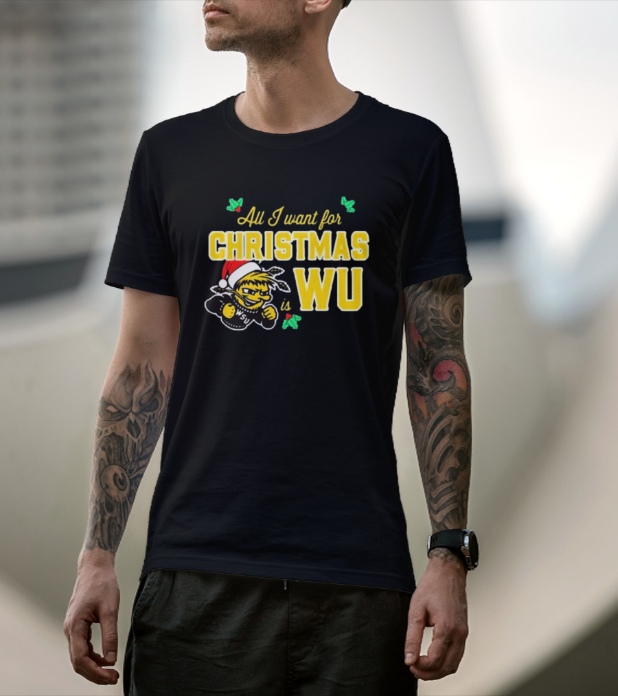 All I Want For Christmas Is WSU Wheat Shock WU T-Shirt