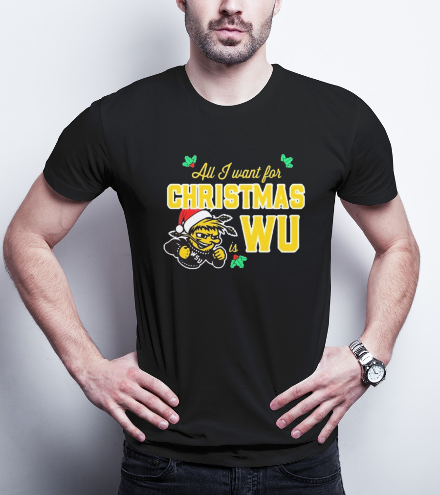 All I Want For Christmas Is WSU Wheat Shock WU T-Shirt