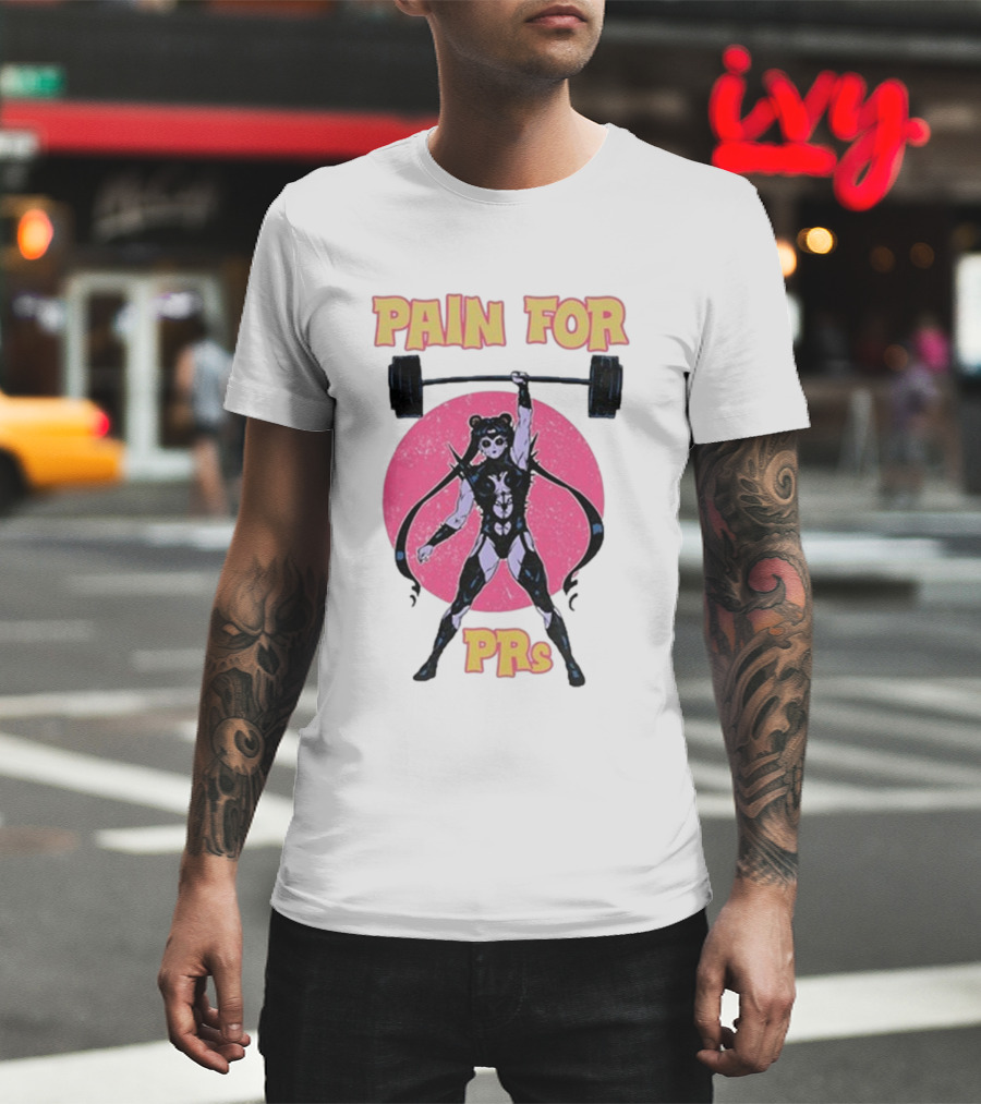 Pain For PRs Weightlifting Warrior With Barbell T-Shirt