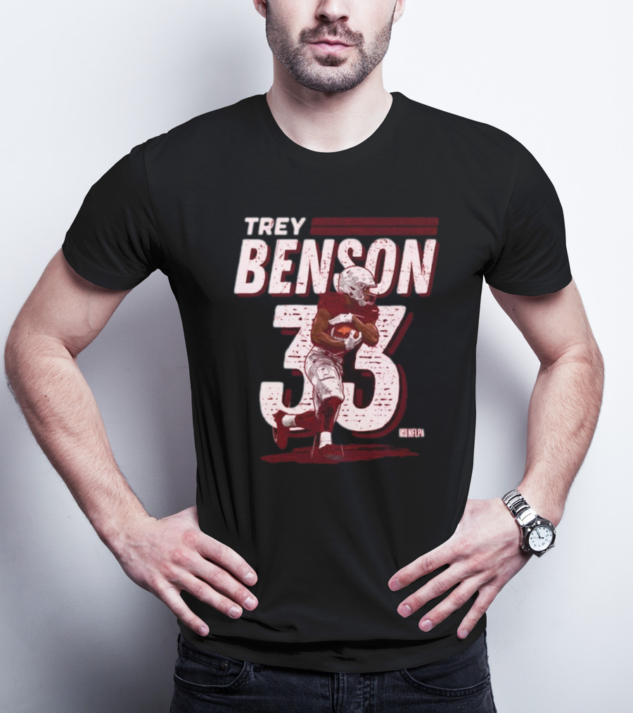 Trey Benson NFLPA #33 Vintage Arizona Cardinals T-Shirt