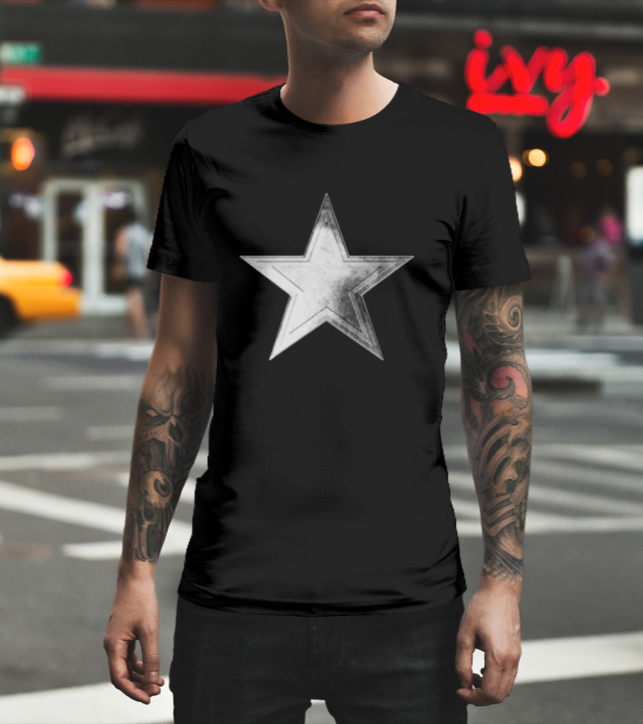 Cowboys Silver Lone Star Golf Cutout T-Shirt