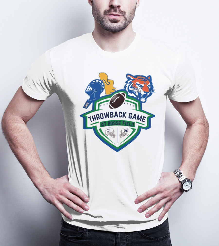 Throwback Game At Bosse Field Memorial Central Tigers Knights Football Showdown T-Shirt