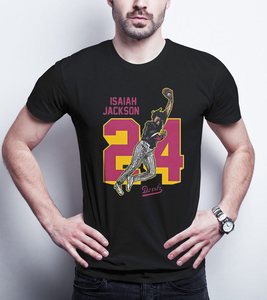 Isaiah Jackson 24 Arizona State Baseball Player Dunk Action T-Shirt