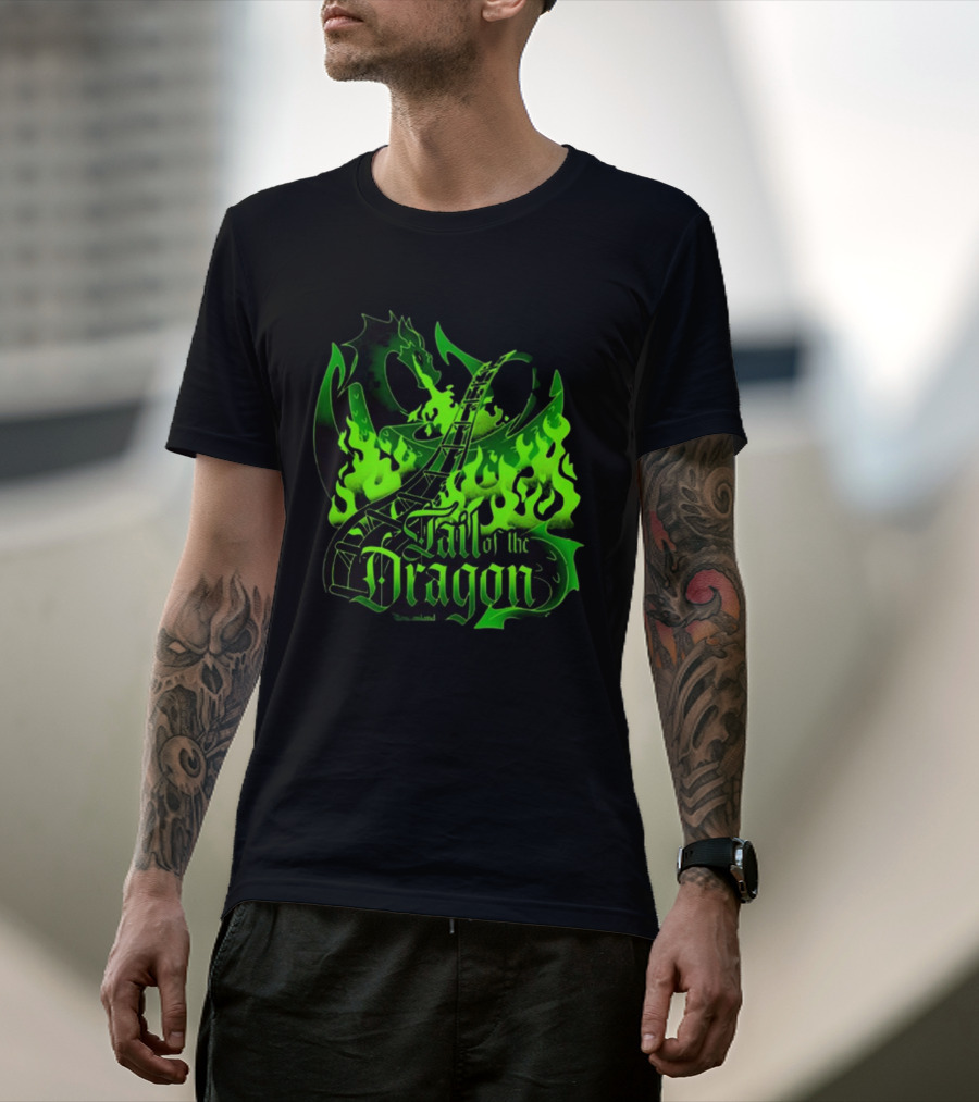 Bleucan Tail Of The Dragon Dare To Ride Fiery Track T-Shirt