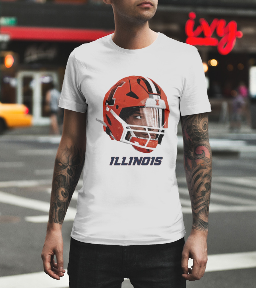 Matthew Bailey Illinois Fighting Illini Football Helmet Ill1no1s T-Shirt