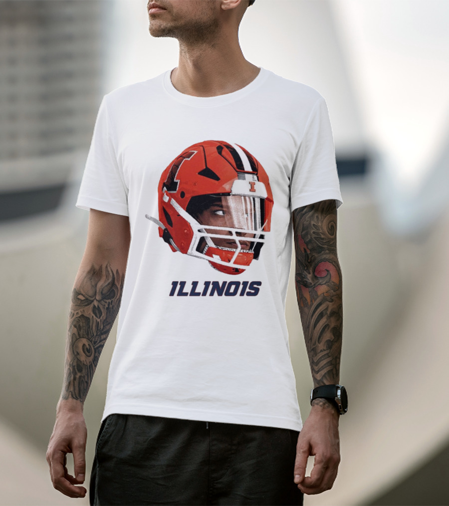 Matthew Bailey Illinois Fighting Illini Football Helmet Ill1no1s T-Shirt