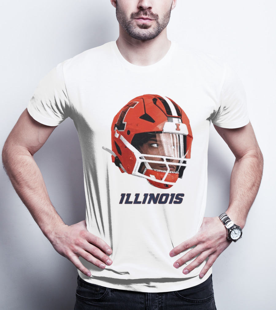 Matthew Bailey Illinois Fighting Illini Football Helmet Ill1no1s T-Shirt