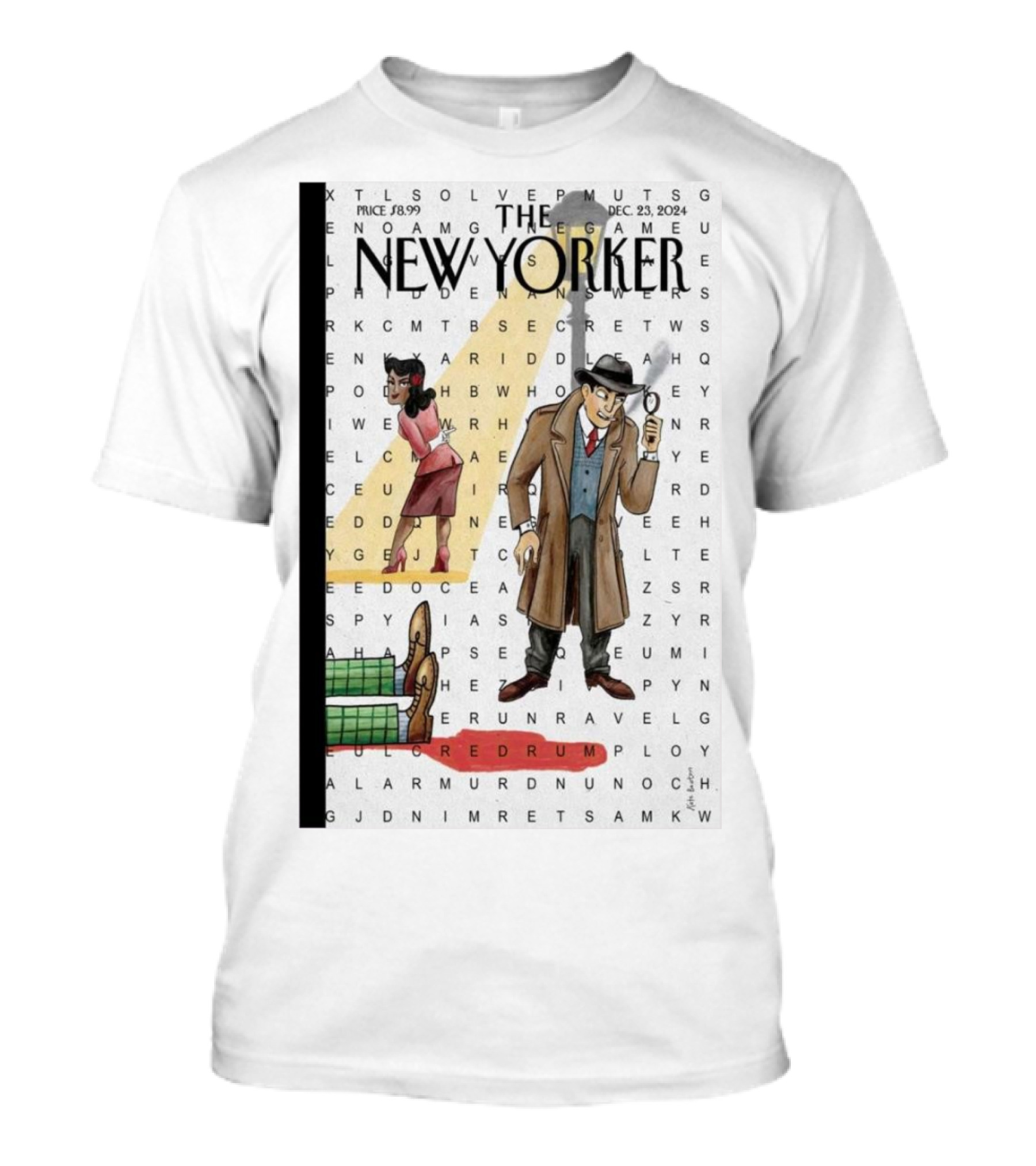 The New Yorker Kate Beaton Murder Mystery Redrum Dec 23 T-Shirt