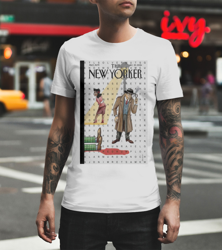The New Yorker Kate Beaton Murder Mystery Redrum Dec 23 T-Shirt