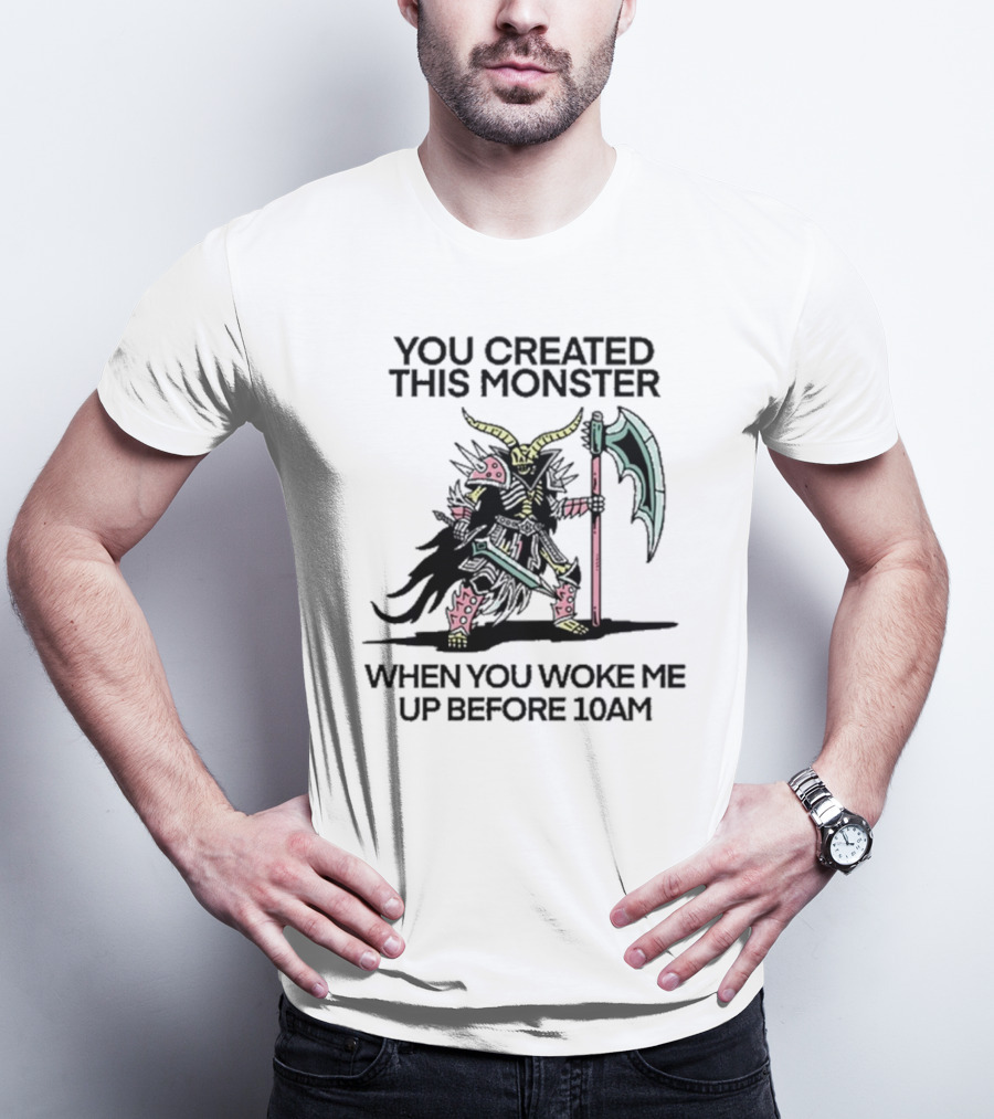 Wizard Of Barge You Created This Monster When You Woke Me Up Before 10AM Warrior T-Shirt