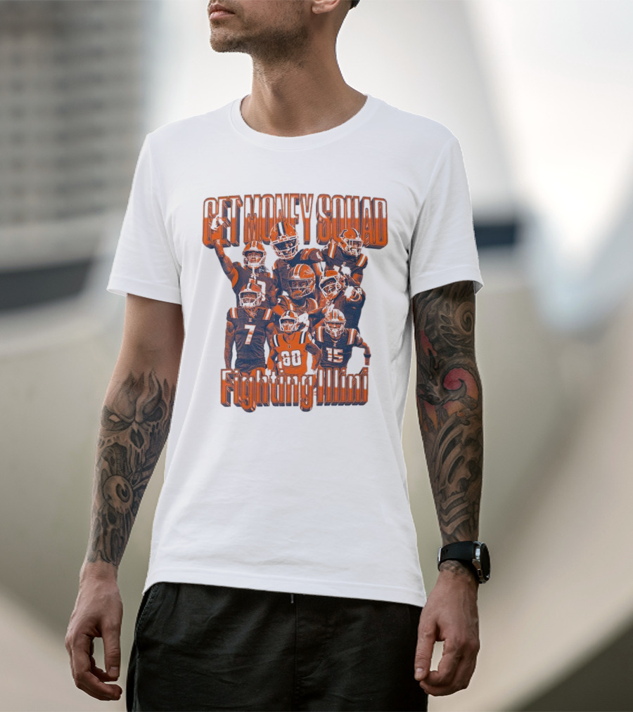 Get Money Squad Illinois Fighting Illini Football Team Week 5 Players T-Shirt