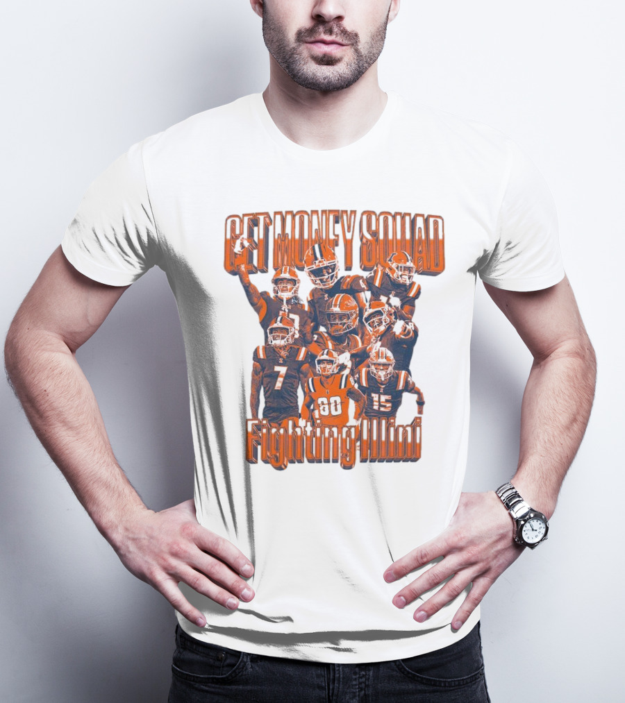 Get Money Squad Illinois Fighting Illini Football Team Week 5 Players T-Shirt