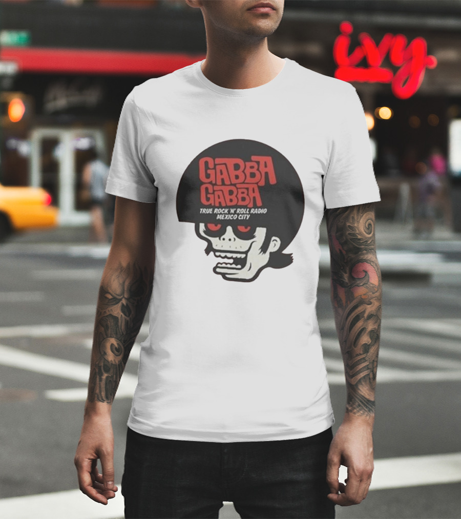GABBA GABBA True Rock 'n' Roll Radio Mexico City Skull T-Shirt