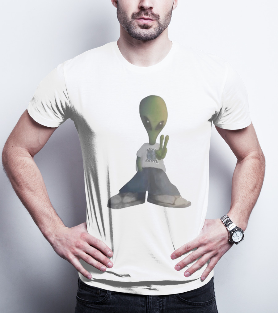 Save Earth Alien Peaceful Message T-Shirt