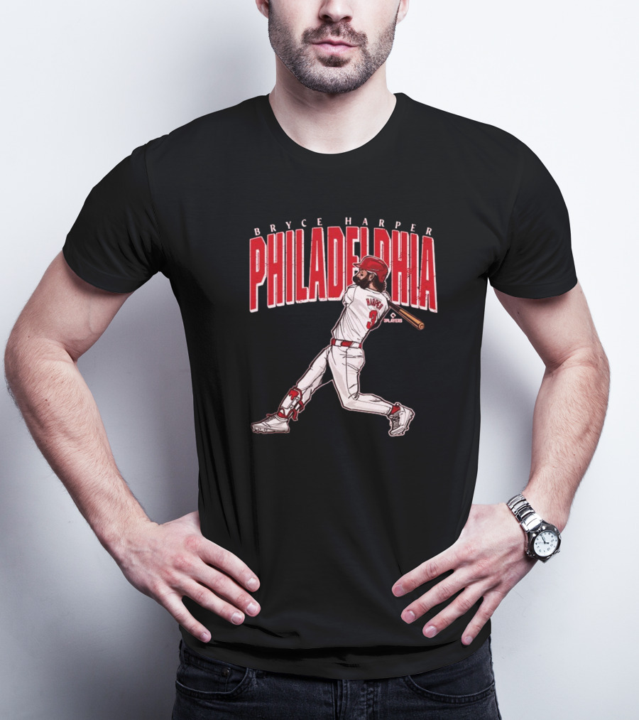Bryce Harper Philadelphia Baseball Player Swing T-Shirt