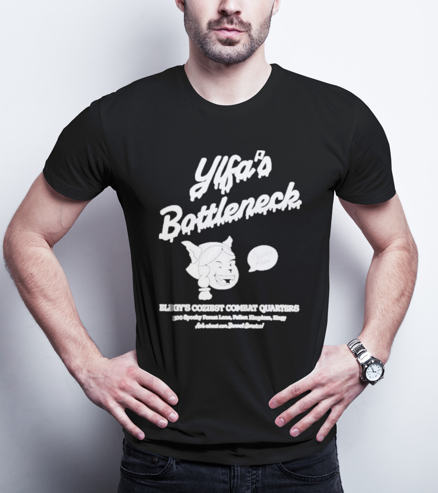 Ylfa's Bottleneck Elegy's Coziest Combat Quarters 300 Spooky Forest Lane Fallen Kingdom Expy T-Shirt