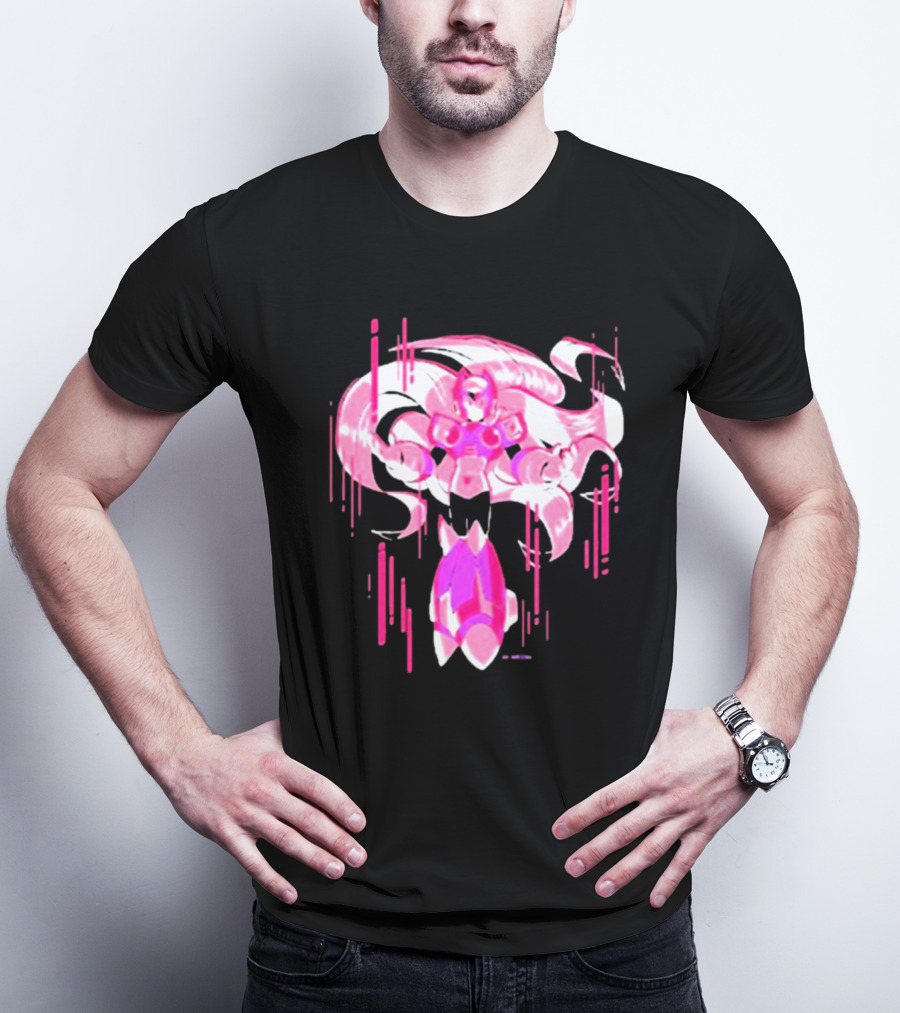 Mega Man Zero Awakened Pink Heroic Armor T-Shirt