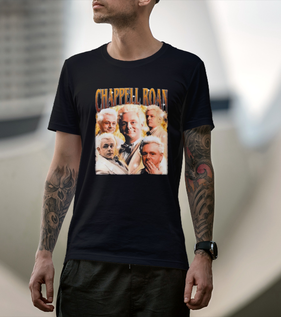 Chappell Roan Aziraphale Good Omens Angelic Characters Collage T-Shirt