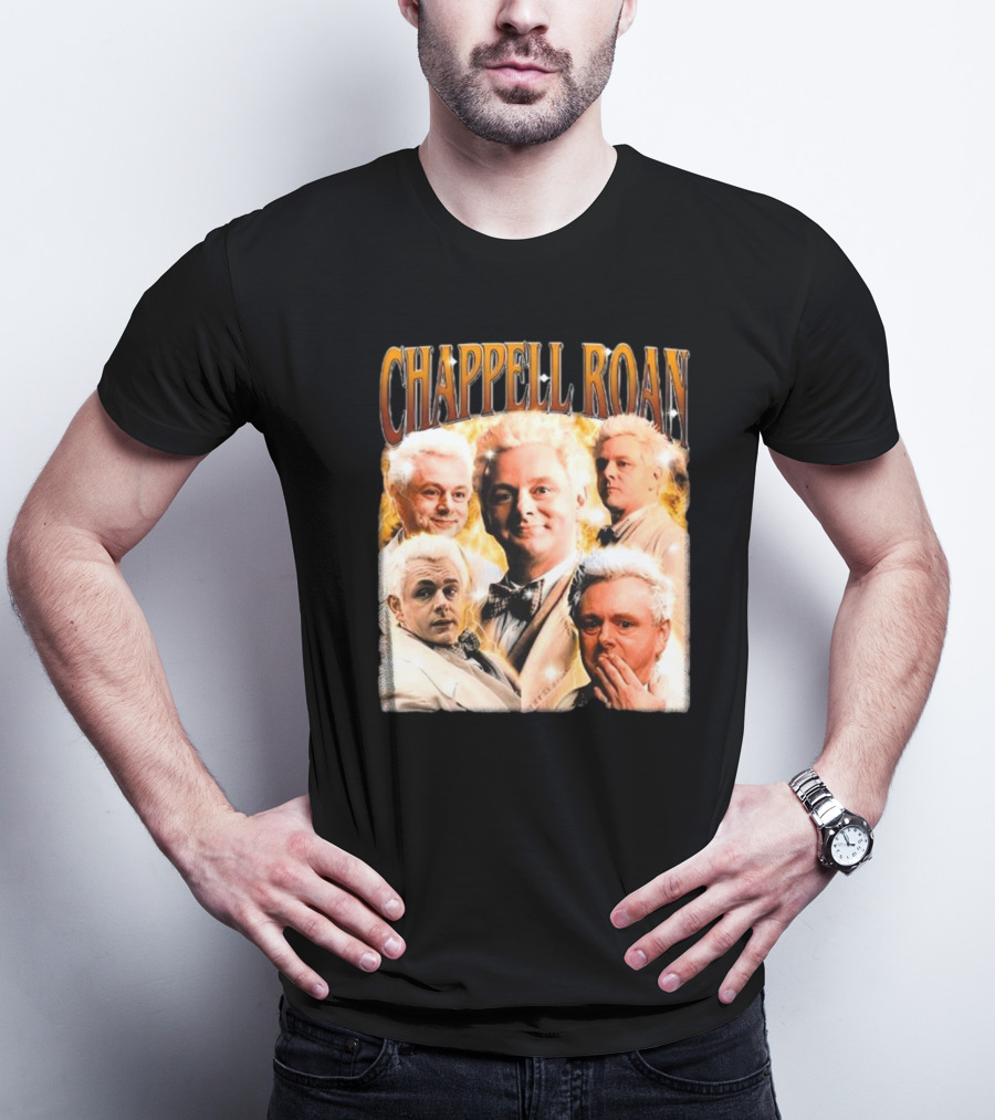 Chappell Roan Aziraphale Good Omens Angelic Characters Collage T-Shirt