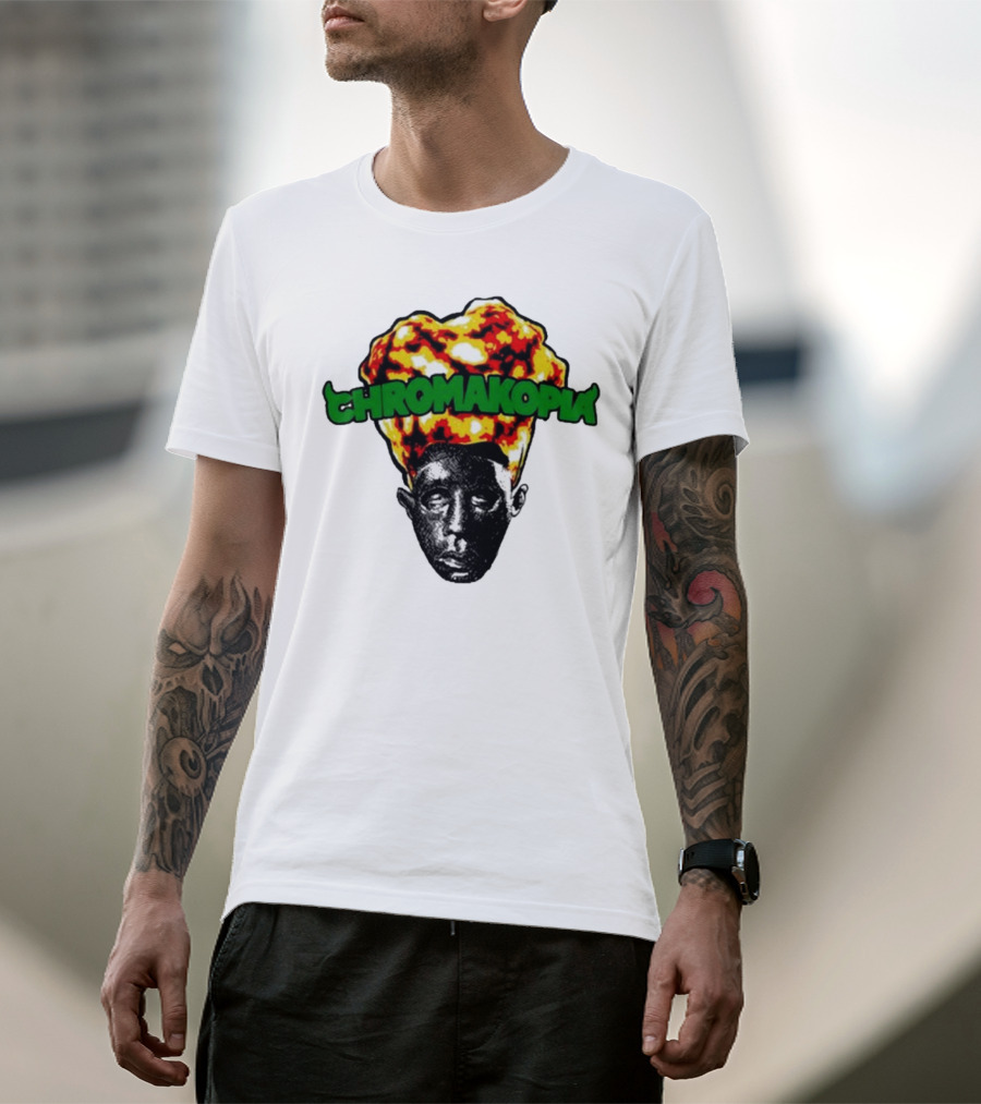 Feliciathegoat Chromakopia Fire Face With Flaming Hair T-Shirt