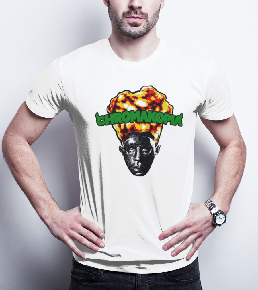 Feliciathegoat Chromakopia Fire Face With Flaming Hair T-Shirt