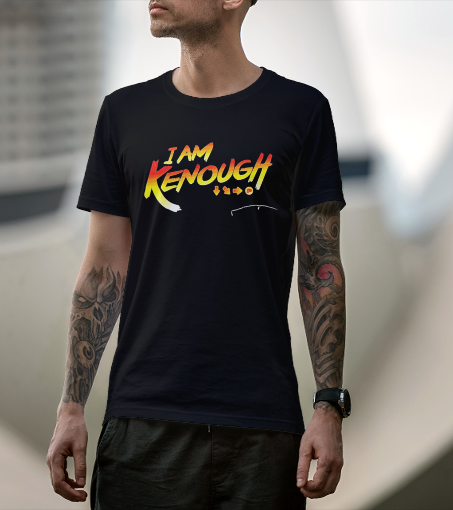 I Am Kenough Retro Gaming Styled Text With Arrow Sequence T-Shirt