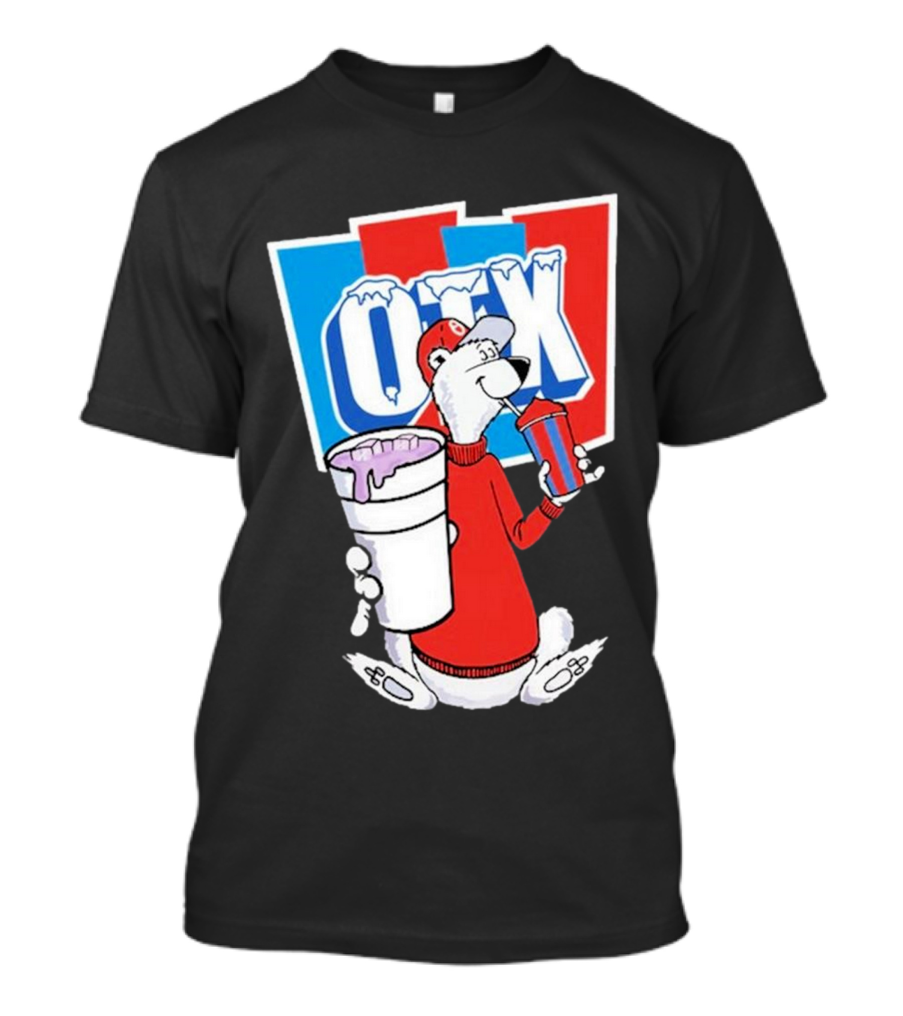 Otx Boyz So Icee Polar Bear Double Cup Red Blue White T-Shirt