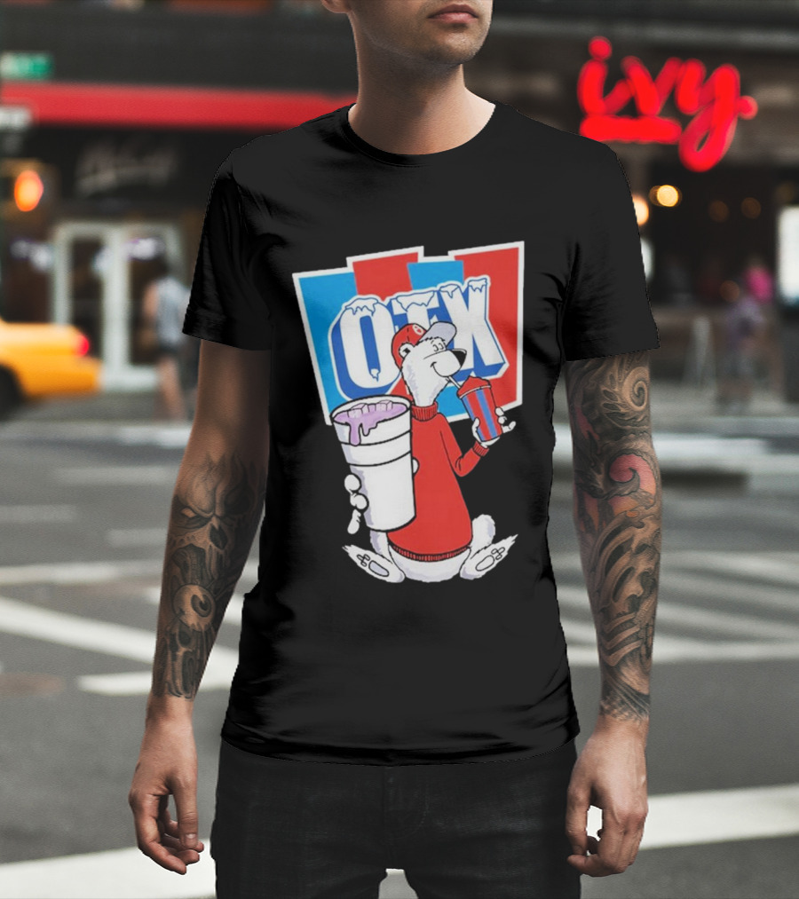 Otx Boyz So Icee Polar Bear Double Cup Red Blue White T-Shirt