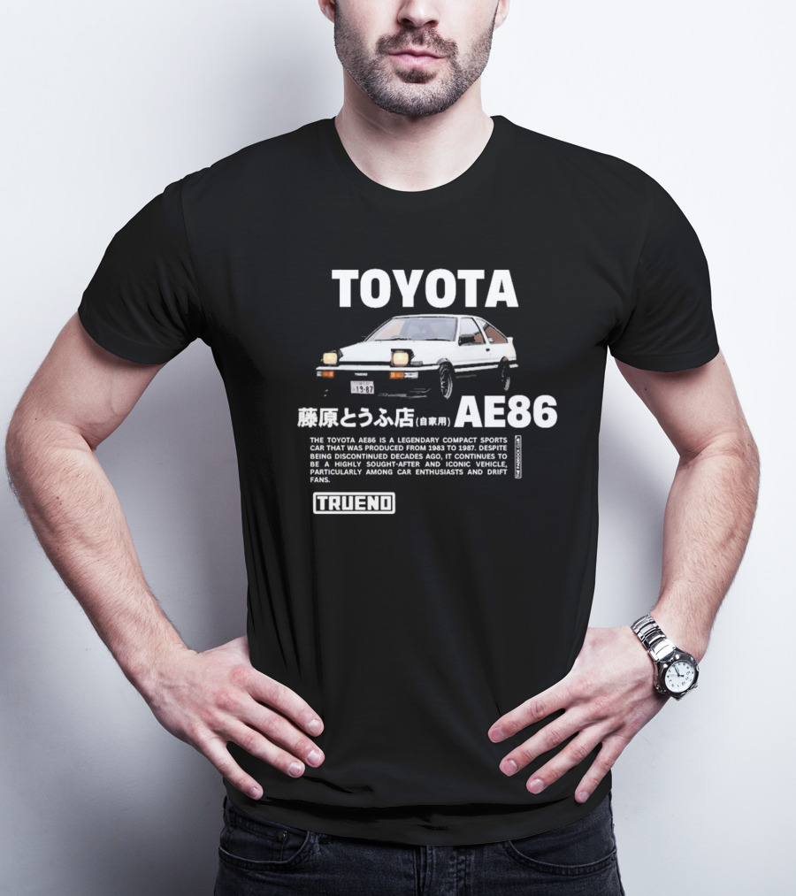 Toyota AE86 Trueno Iconic Sports Car Enthusiasts Drift Fans 1983-1987 T-Shirt