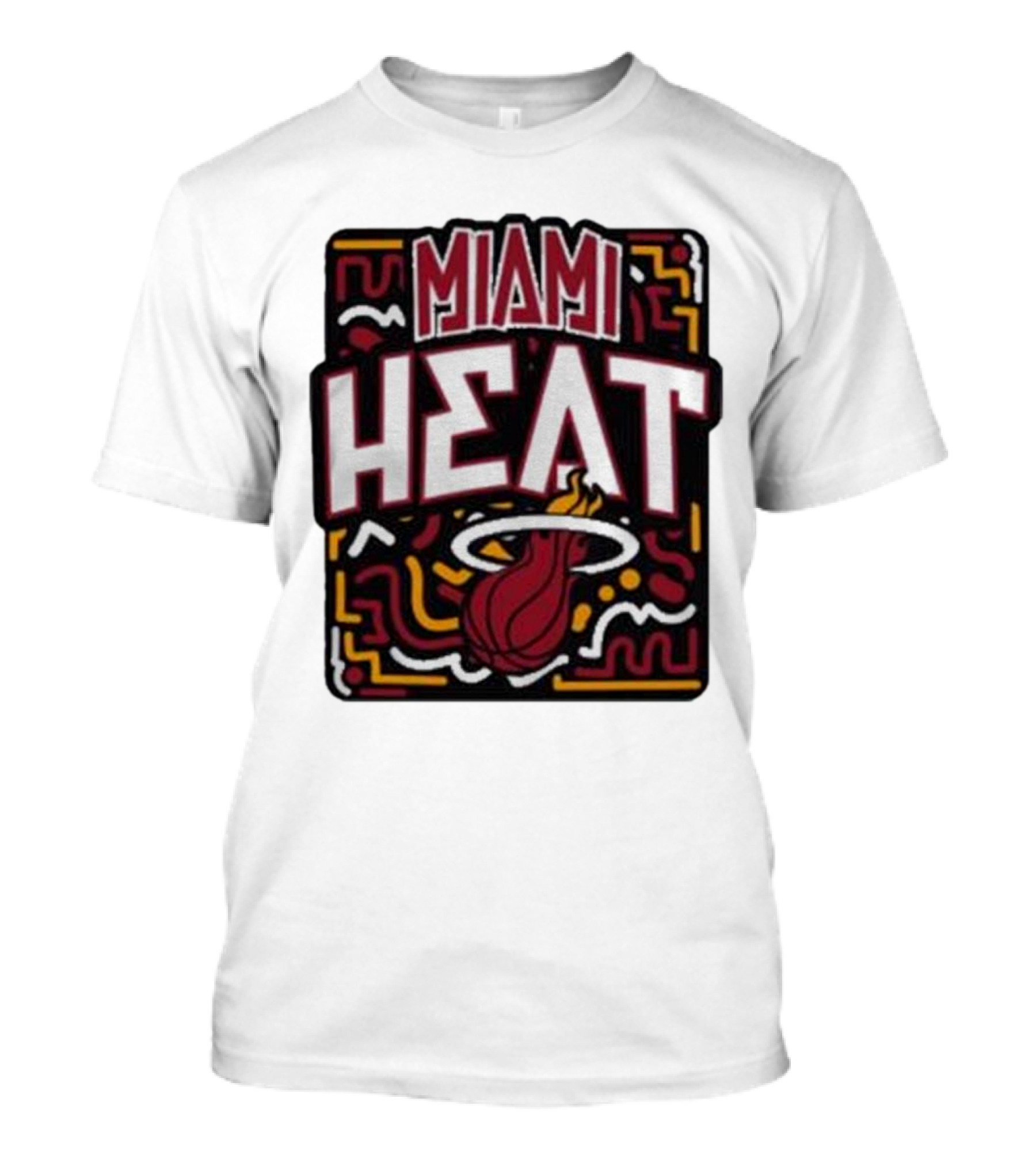 MIAMI HEAT Vibes Basketball Flame T-Shirt
