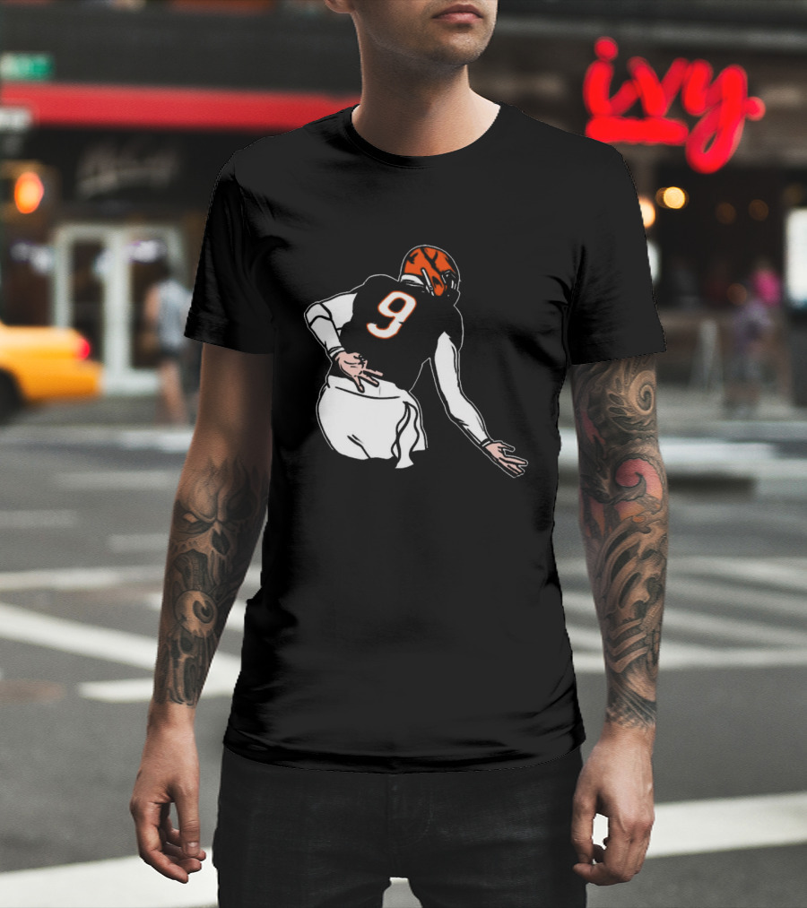 Oe Burrow Griddy Number 9 Cincinnati Bengals NFL Player T-Shirt