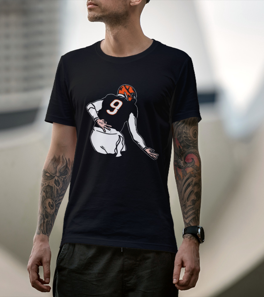 Oe Burrow Griddy Number 9 Cincinnati Bengals NFL Player T-Shirt