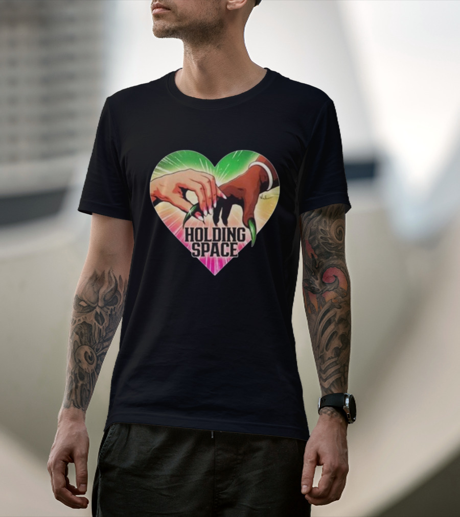 Holding Space Heart Hands Symbol Unity T-Shirt