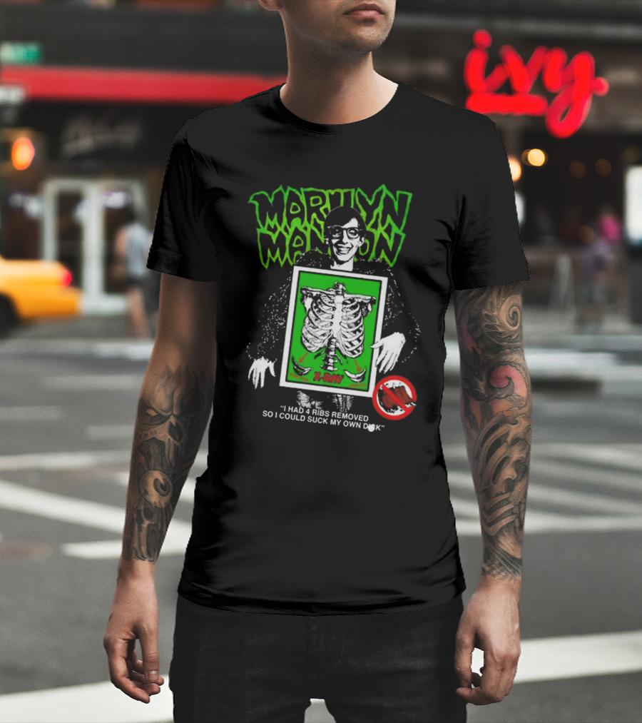 Marilyn Manson X-Ray Parody I Had 4 Ribs Removed T-Shirt