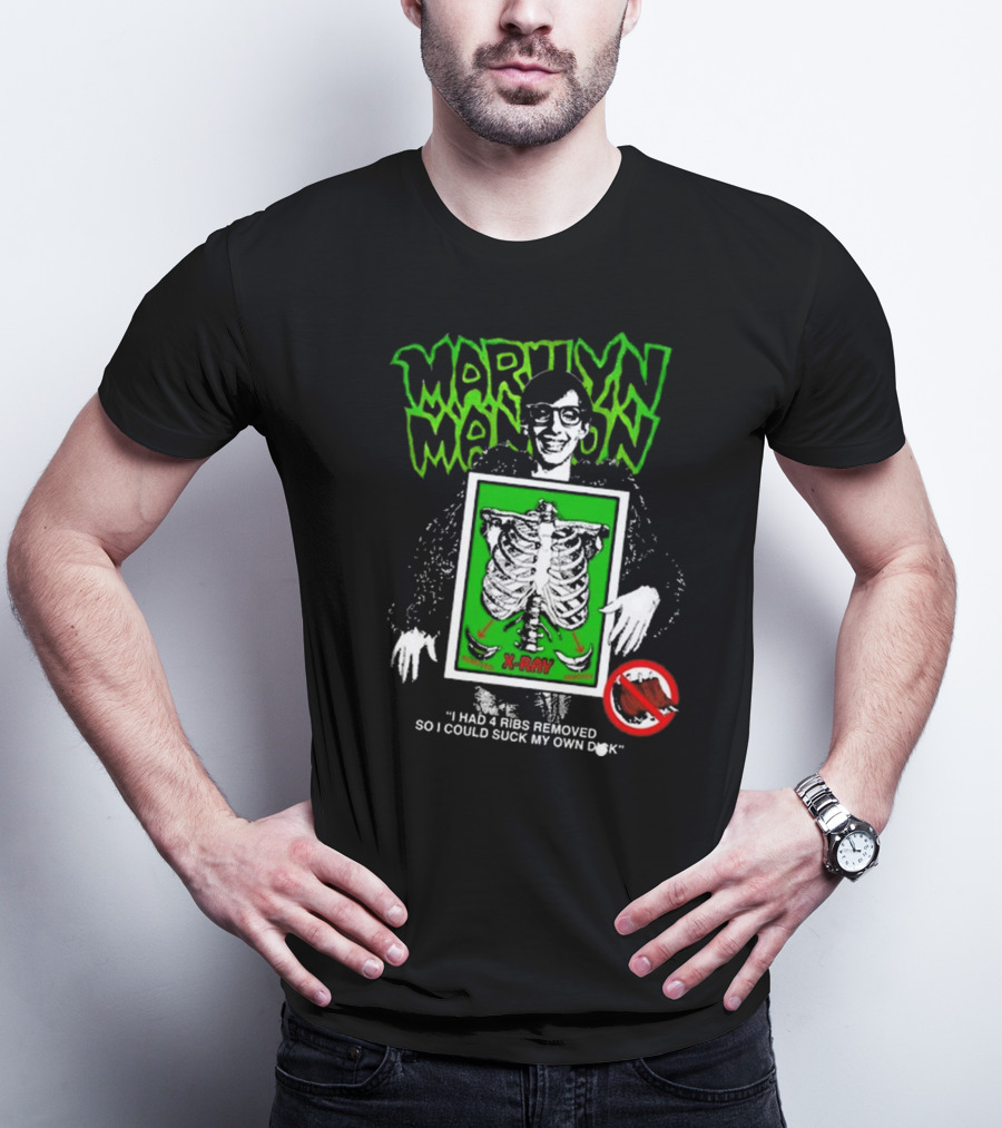 Marilyn Manson X-Ray Parody I Had 4 Ribs Removed T-Shirt