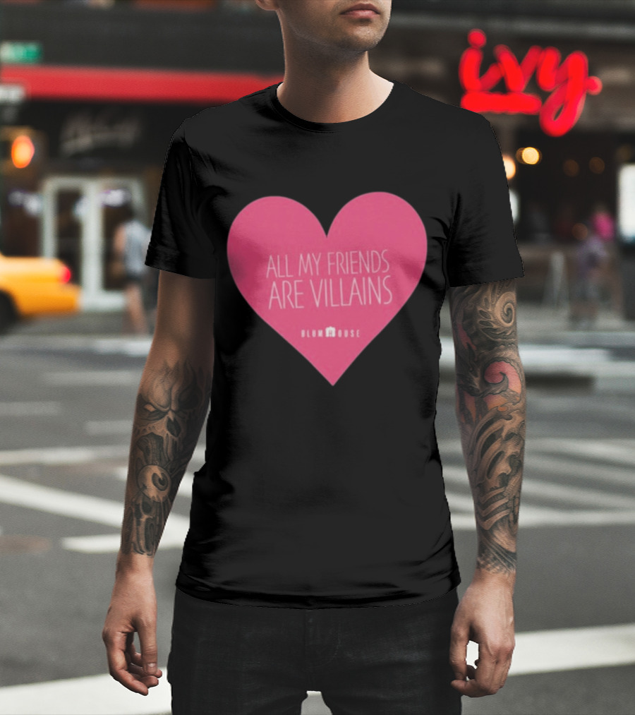 Blumhouse All My Friends Are Villains Valentine’s Heart T-Shirt