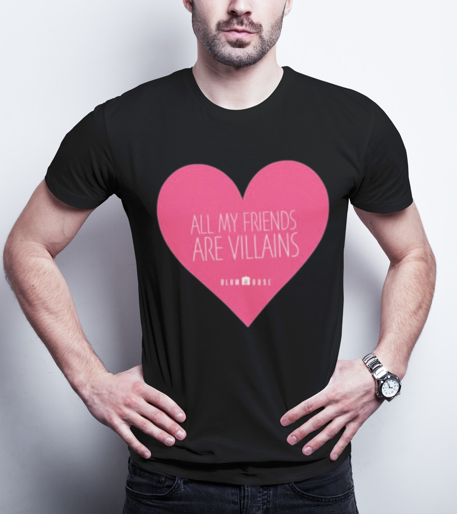 Blumhouse All My Friends Are Villains Valentine’s Heart T-Shirt