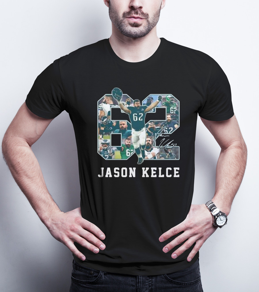 Philadelphia Eagles NFL Jason Kelce 62 7X Pro Bowls Signature 2025 T-Shirt