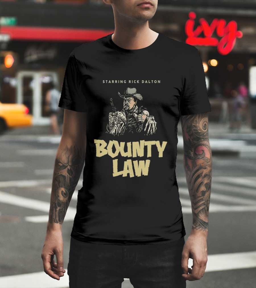 Rick Dalton Starring In Bounty Law Cowboy Adventure T-Shirt