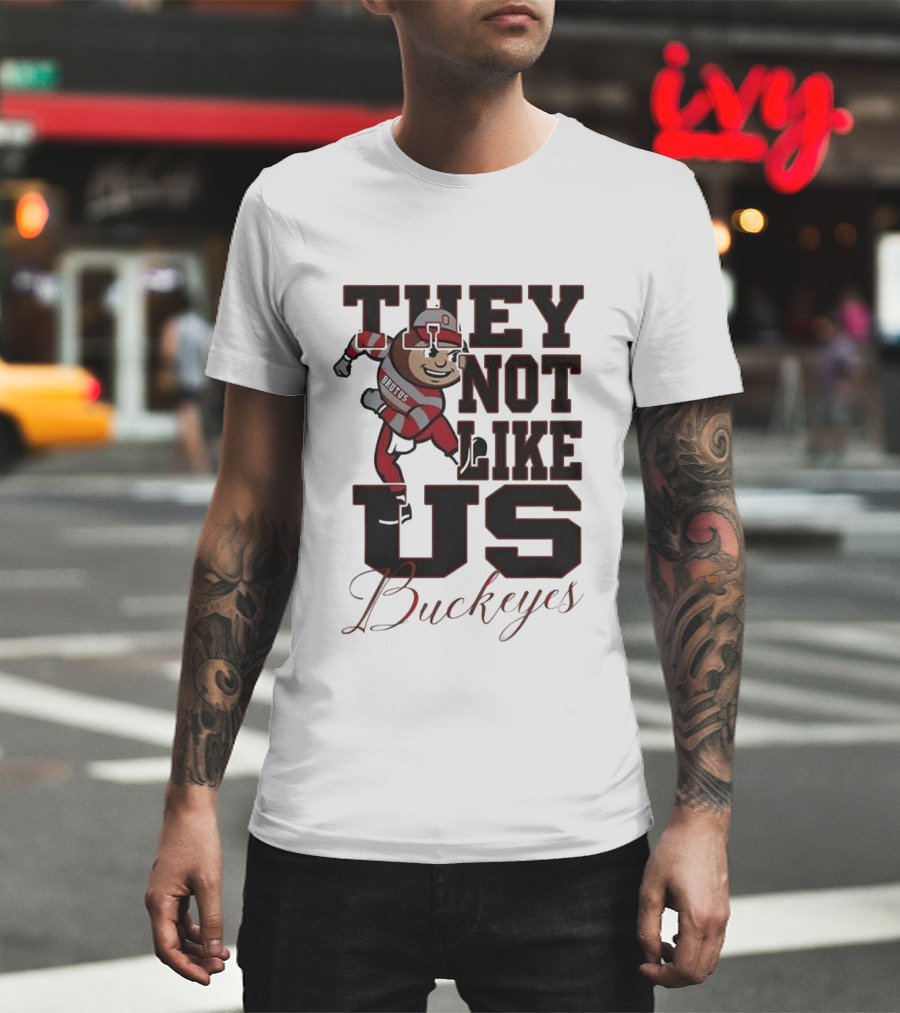 Ohio State Buckeyes They Not Like Us Brutus Champion 2025 T-Shirt