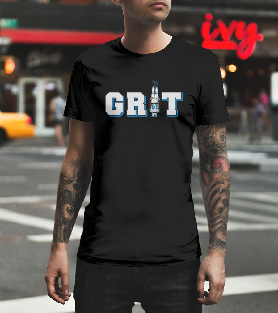 GRIT Detroit Football Handstand Player T-Shirt