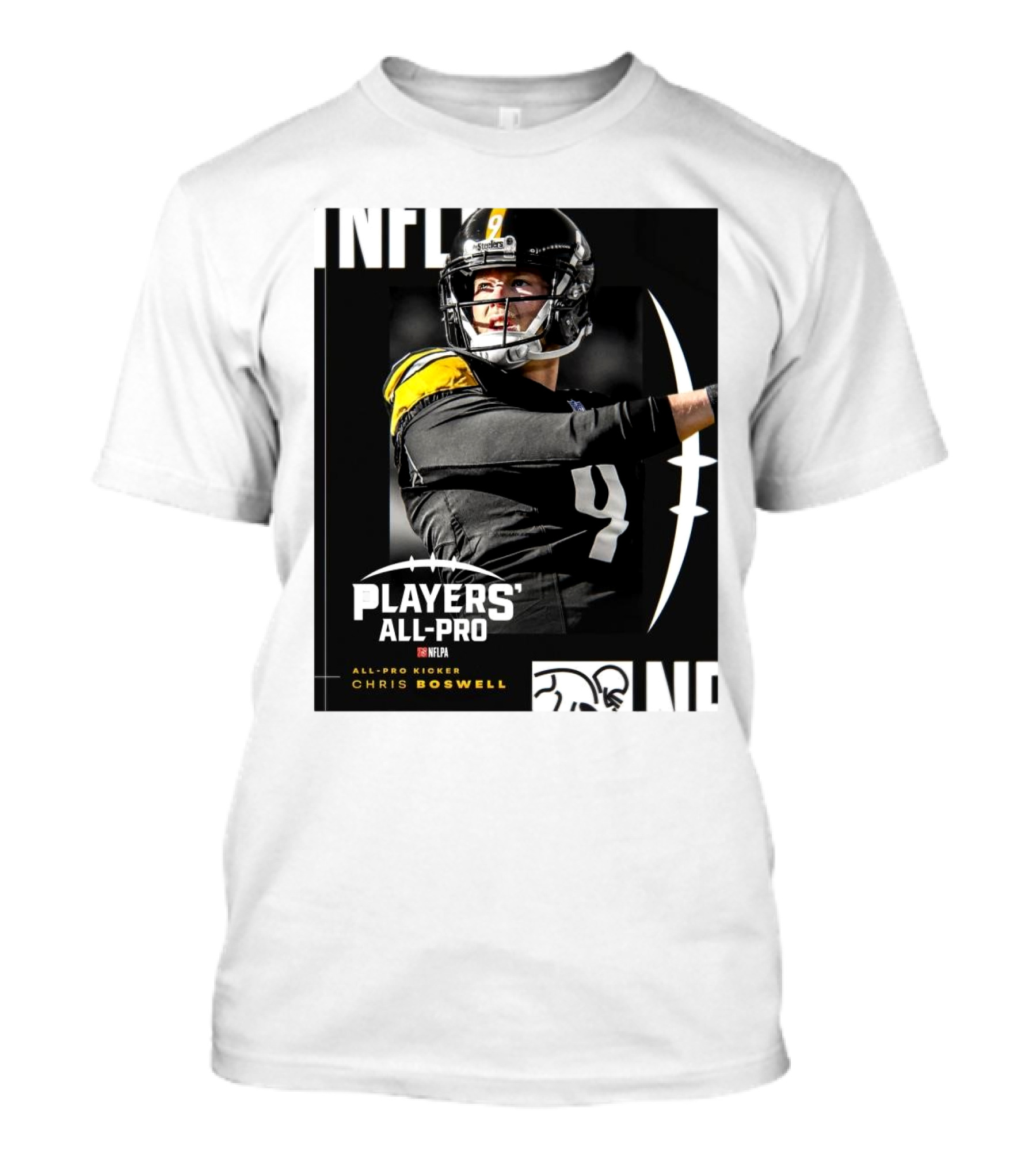 Pittsburgh Steelers NFLPA Players' All-Pro Kicker Chris Boswell T-Shirt