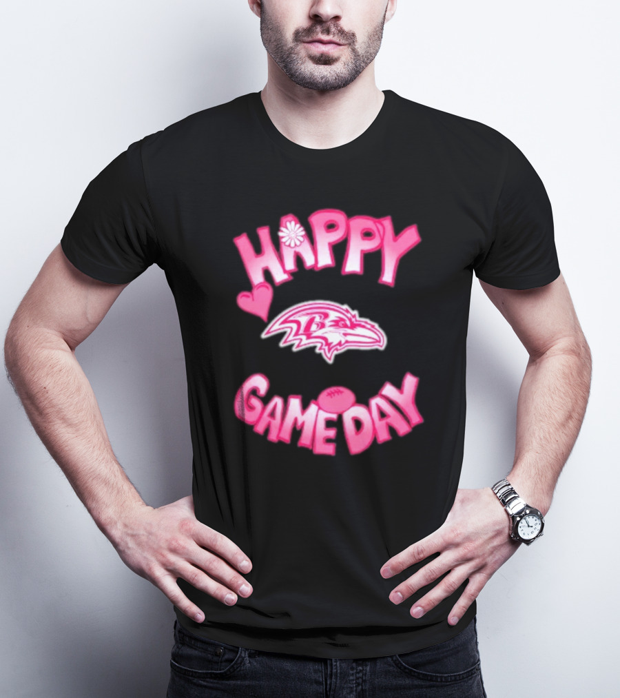 Happy Gameday Baltimore Ravens Valentine's 2025 T-Shirt