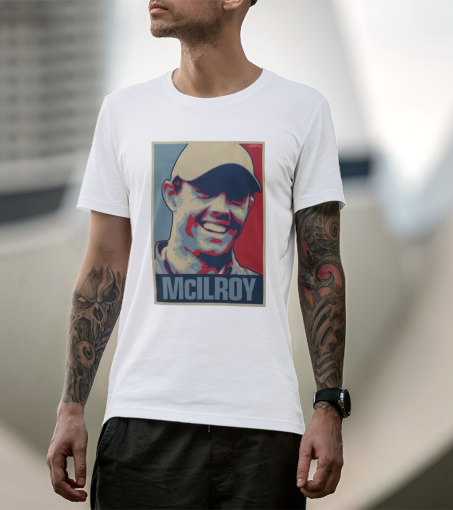 Ireland Rory McIlroy Masters Tournament Vintage Iconic Golf Portrait T-Shirt