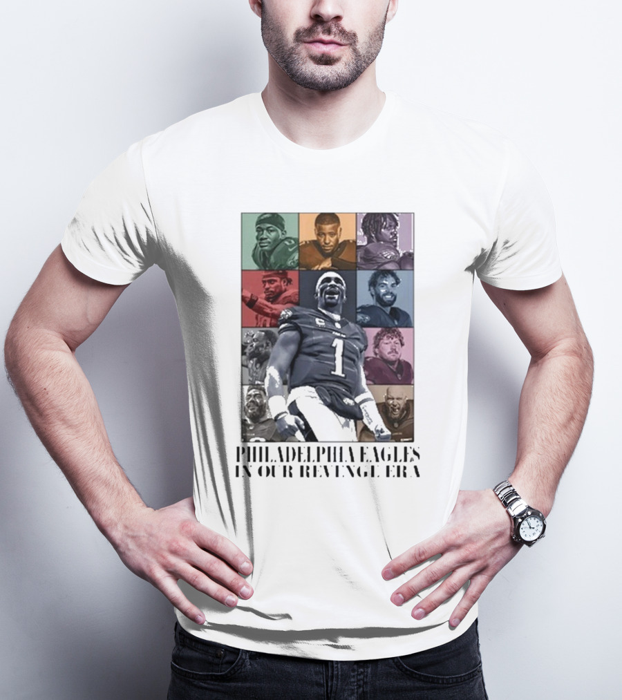 Philadelphia Eagles Revenge Era NFL Quarterbacks And Players Collage T-Shirt