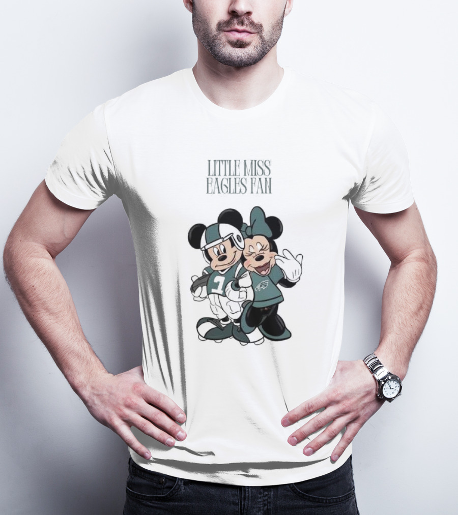 Philadelphia Eagles Mickey And Minnie Little Liss Eagles Fan T-Shirt
